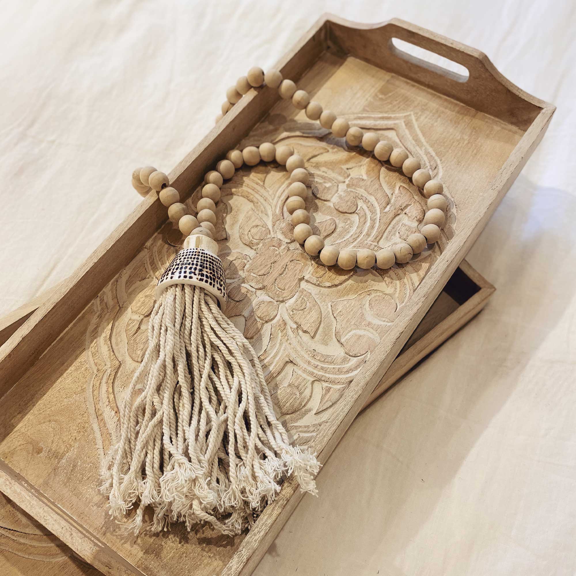 Beads With Shell Tassel - Natural » Shack Homewares