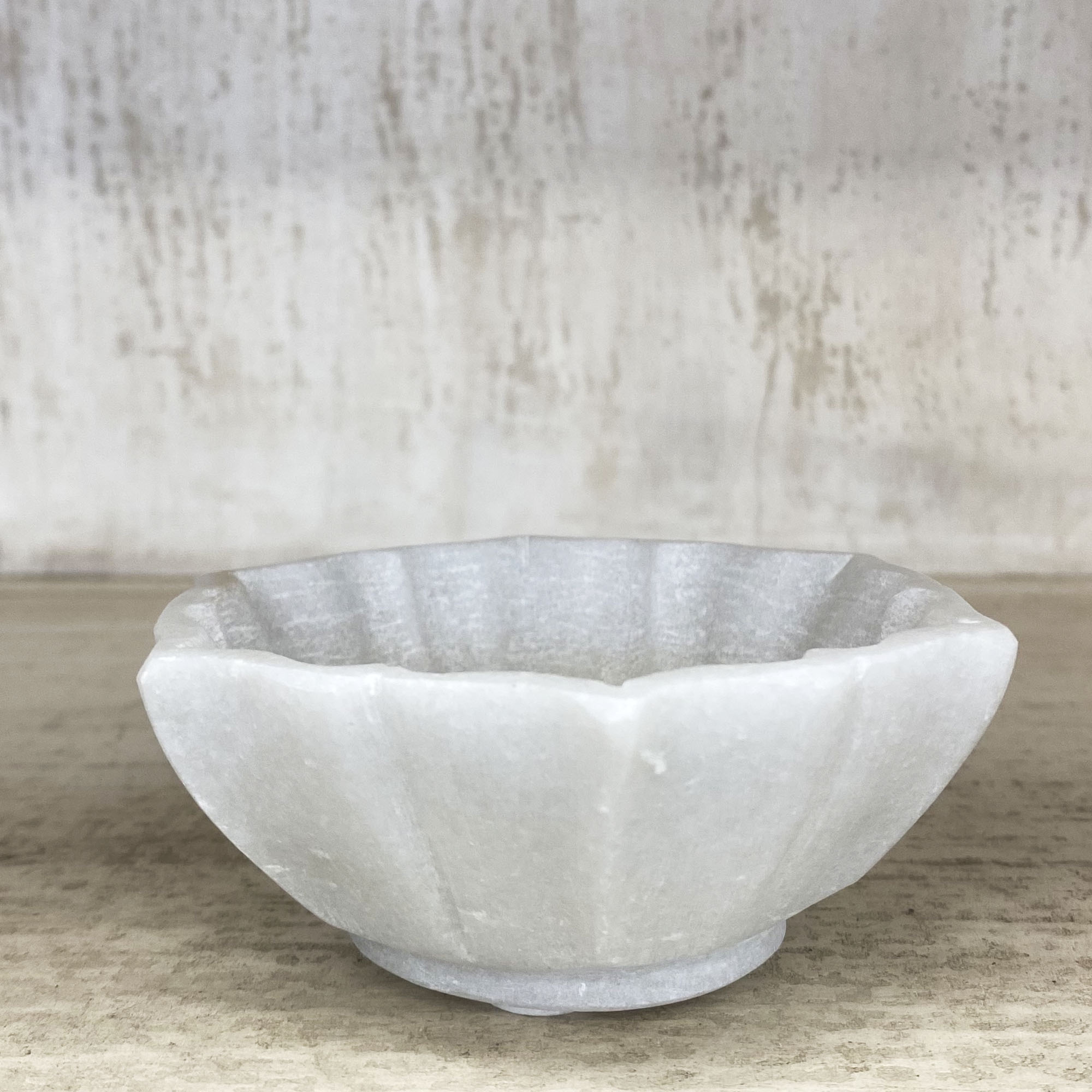 Sofia White Marble Lotus Bowl 10cm » Shack Homewares