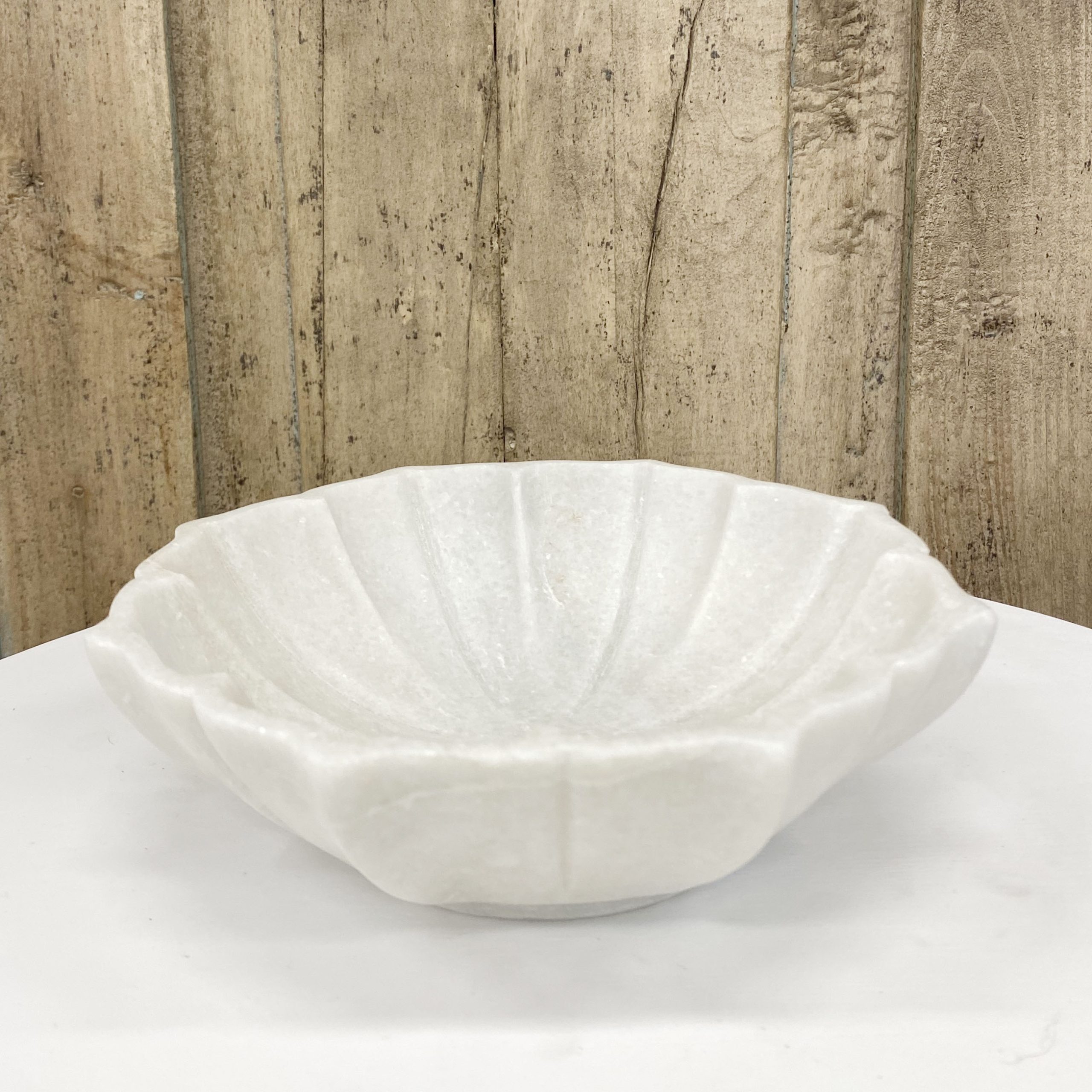 Nova White Marble Lotus Bowl 20cm » Shack Homewares